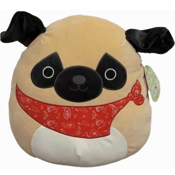 Squishmallows | Toys | Squishmallows Official The 6 Inch Pug With Red ...